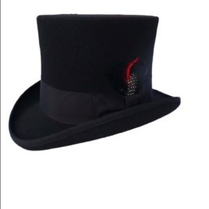 Accessories | 10 Wool Mens Solid Top Hat | Poshmark